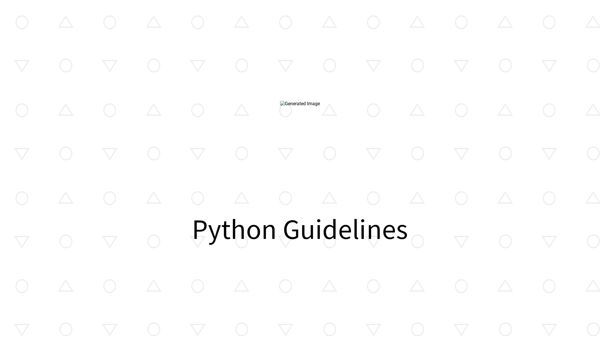 Python Guidelines — Creative Commons Open Source